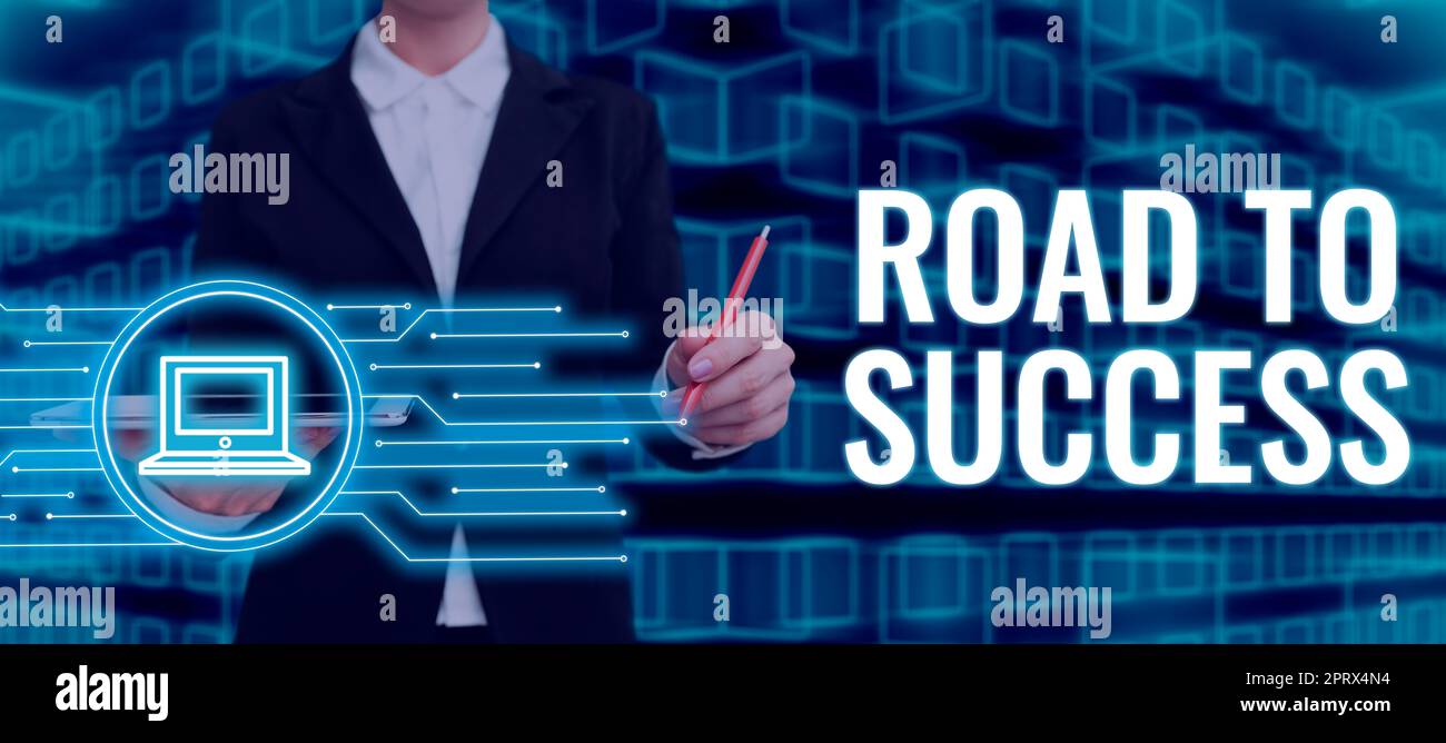 Inspiration showing sign Road To Successstudying really hard Improve ...