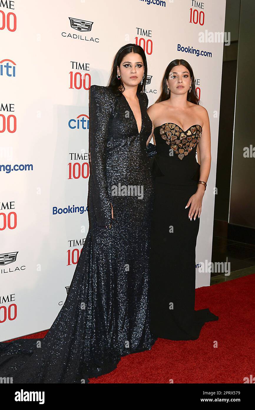 New York, USA on April 26, 2023. Sara Mardini and sister Yusra Mardini ...