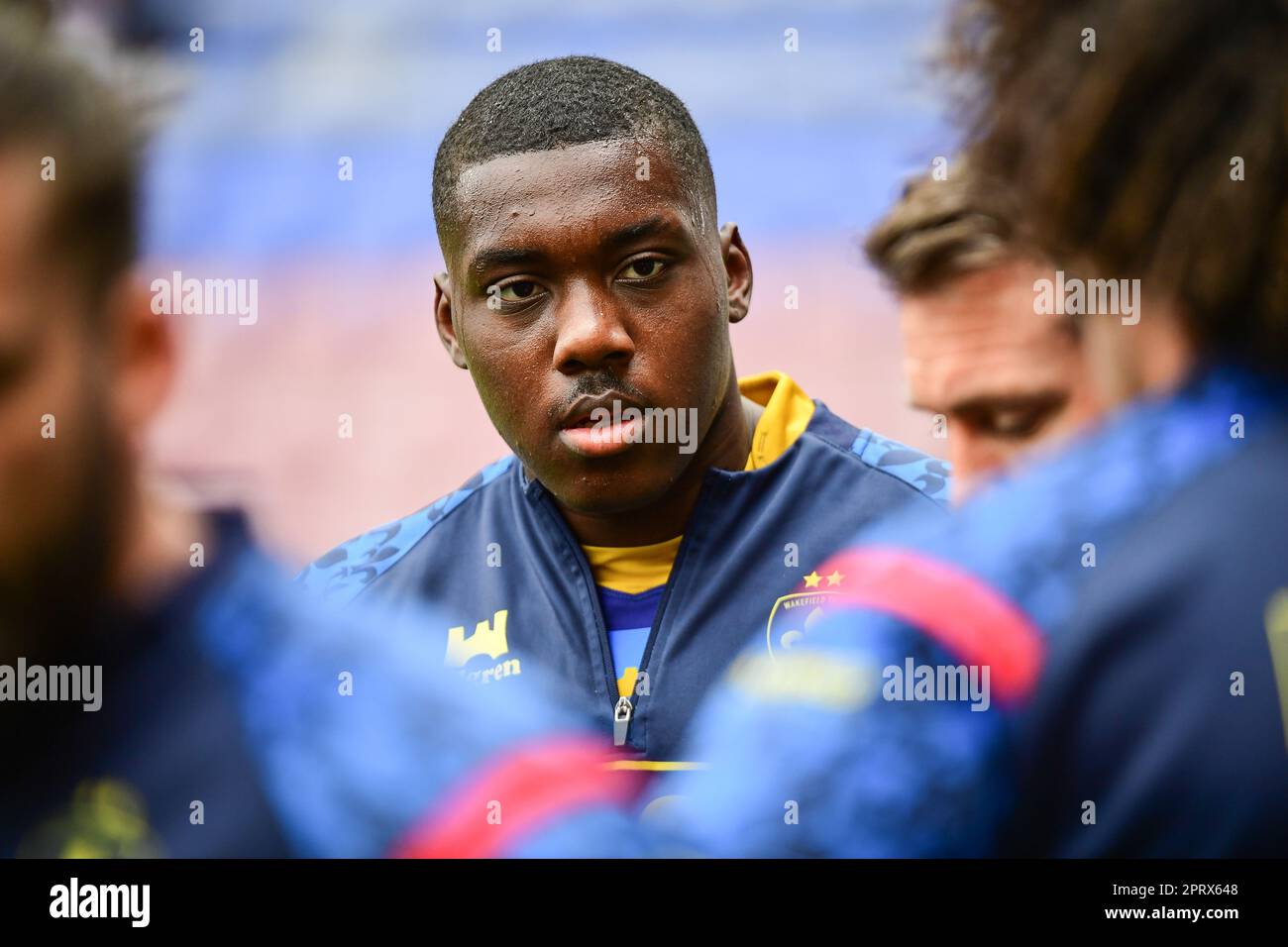 Wigan, England - 23rd April 2023 - Wakefield Trinity's Sam Eseh. Rugby ...