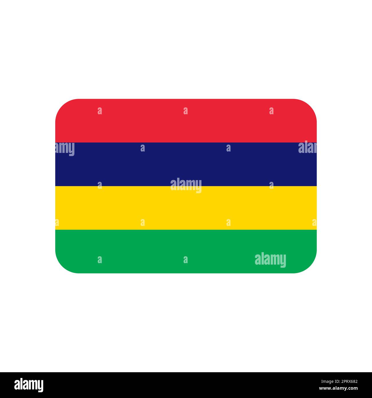 Mauritius vector flag isolated on white background Stock Vector Image ...