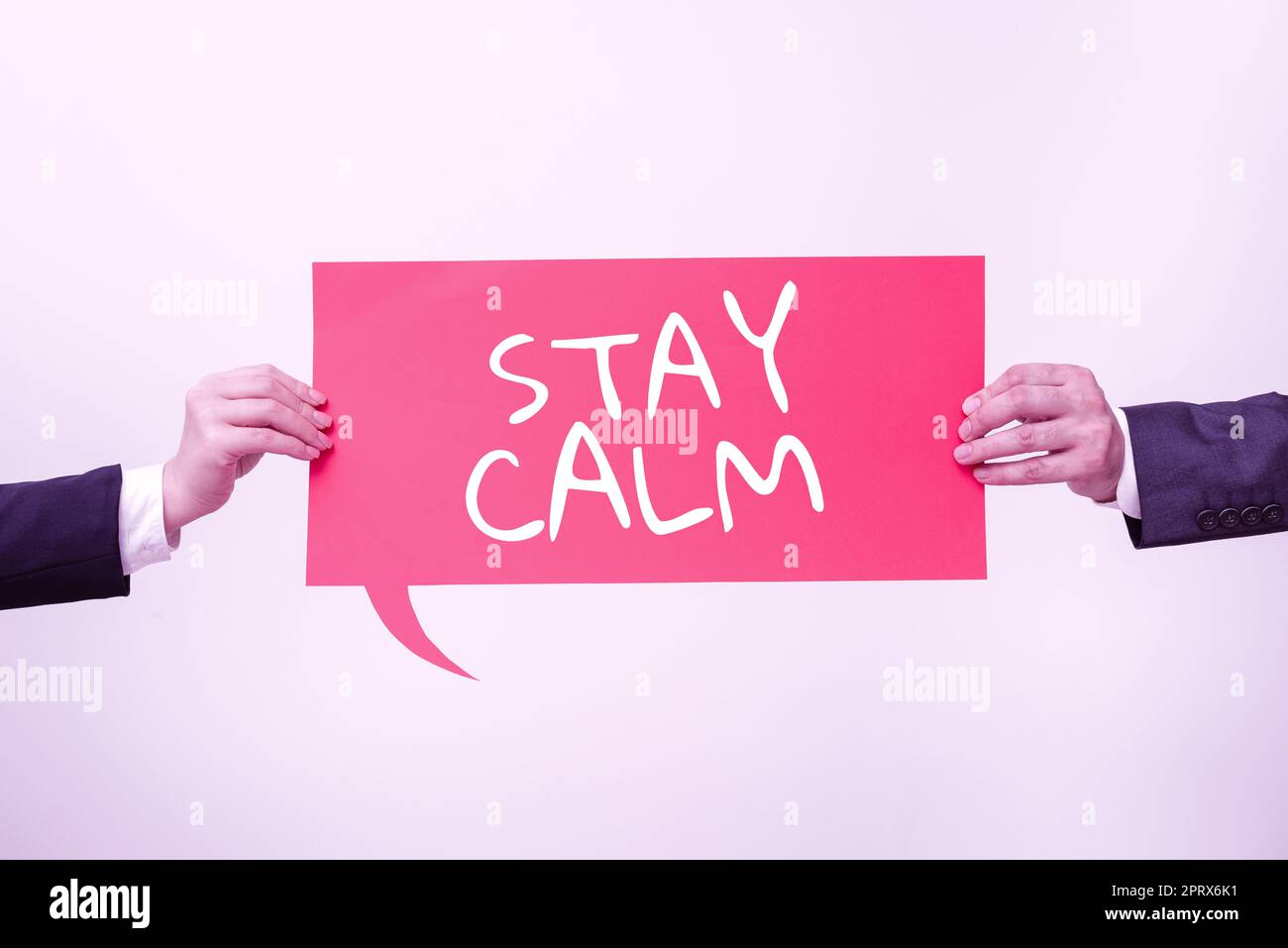 Text showing inspiration Stay Calm, Business showcase Maintain in a ...