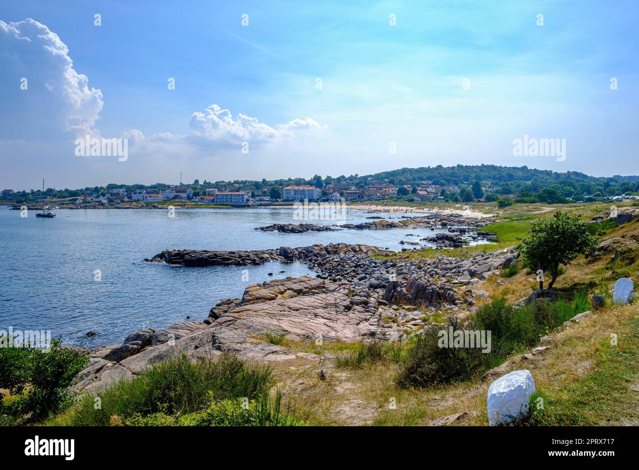 Osand Bay and Sandvig village, Allinge-Sandvig municipality on the ...