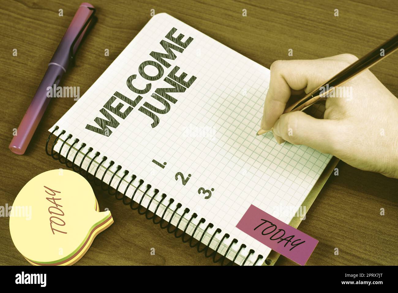 Handwriting text Welcome June, Business idea Calendar Sixth Month ...