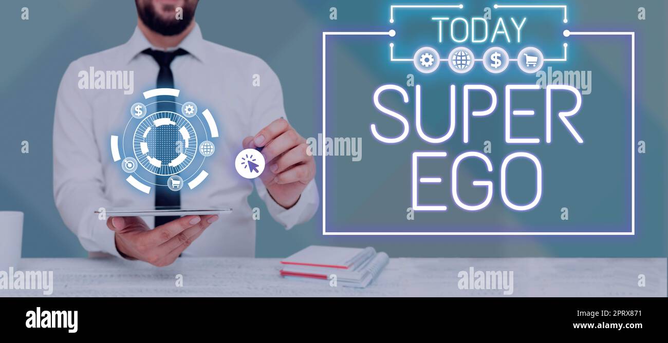 Inspiration showing sign Super Ego, Word for The I or self of any ...