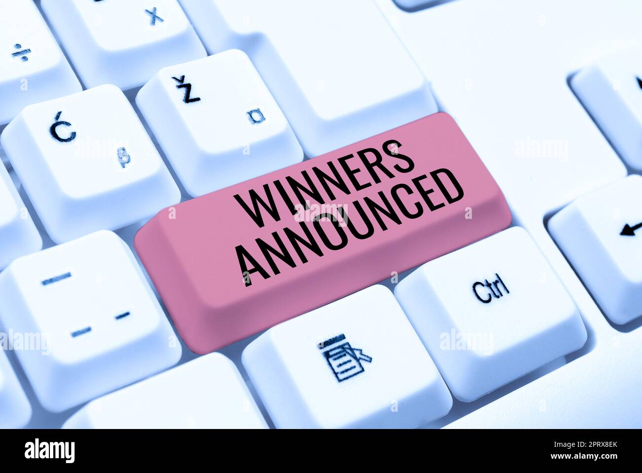 Text caption presenting Winners AnnouncedAnnouncing who won the contest ...