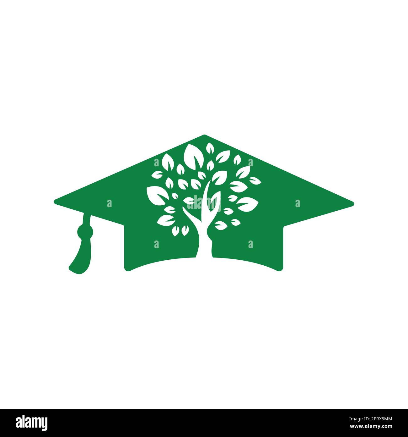 Creative modern nature Education logo design. Graduation cap and tree ...