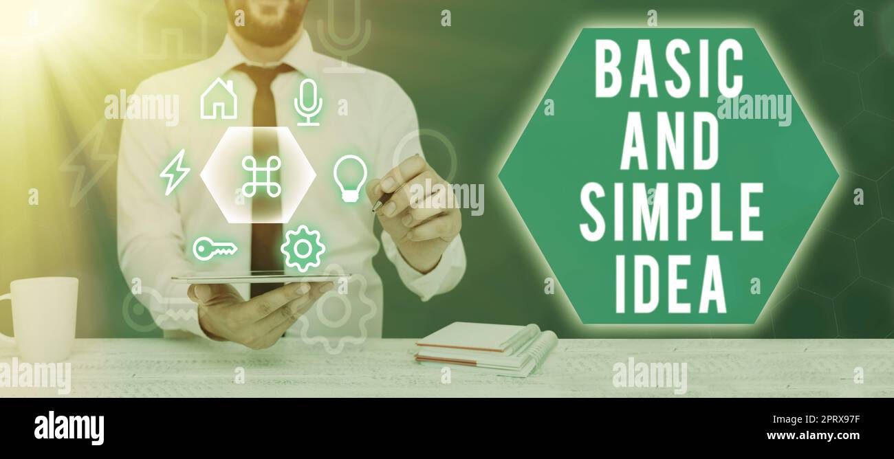 Conceptual display Basic And Simple Idea, Conceptual photo Plain Mental ...