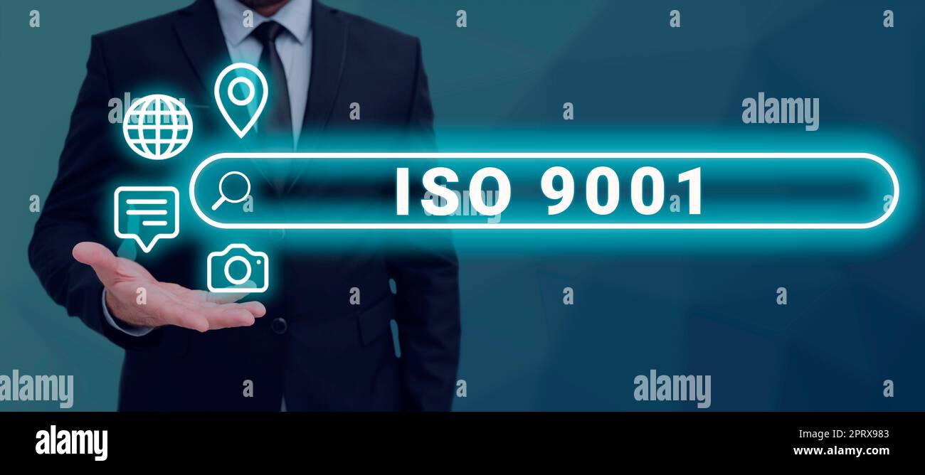 Text caption presenting Iso 9001, Word for designed help organizations ... Text caption presenting Iso 9001, Word for designed help organizations ...