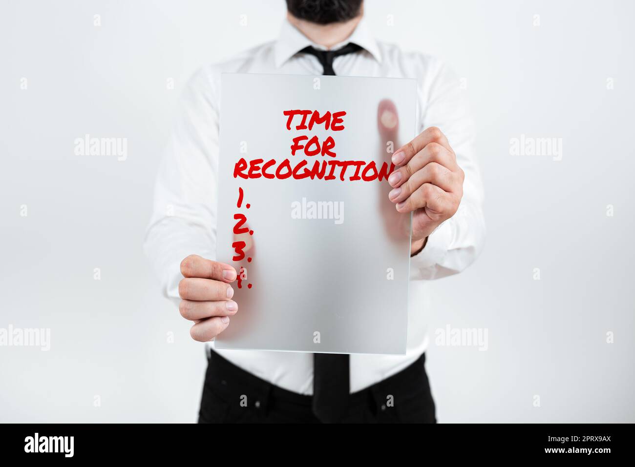 Conceptual display Time For Recognition, Business showcase Acknowledgement Interval between ...