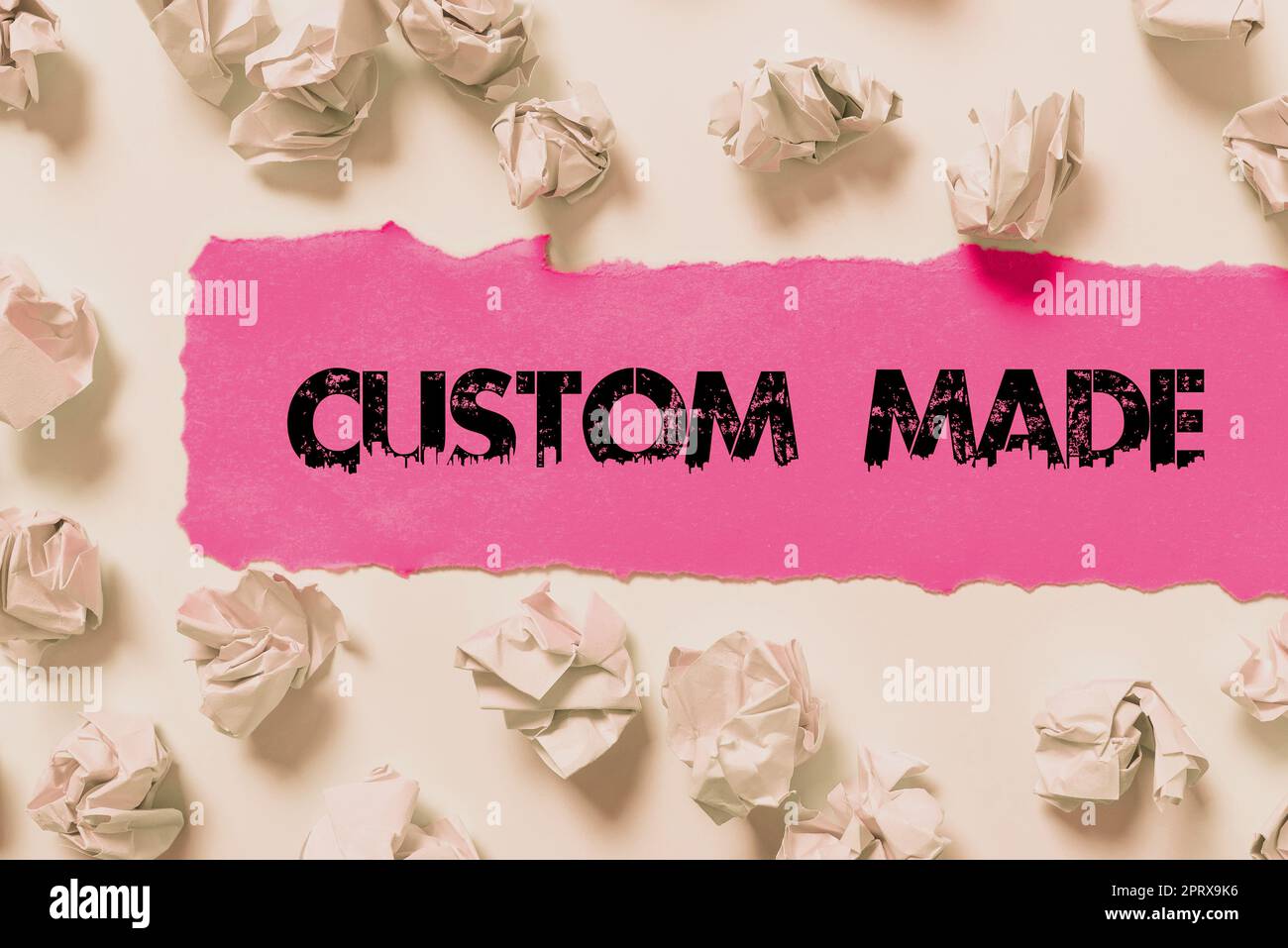 Sign displaying Custom Made, Conceptual photo personalized object built ...