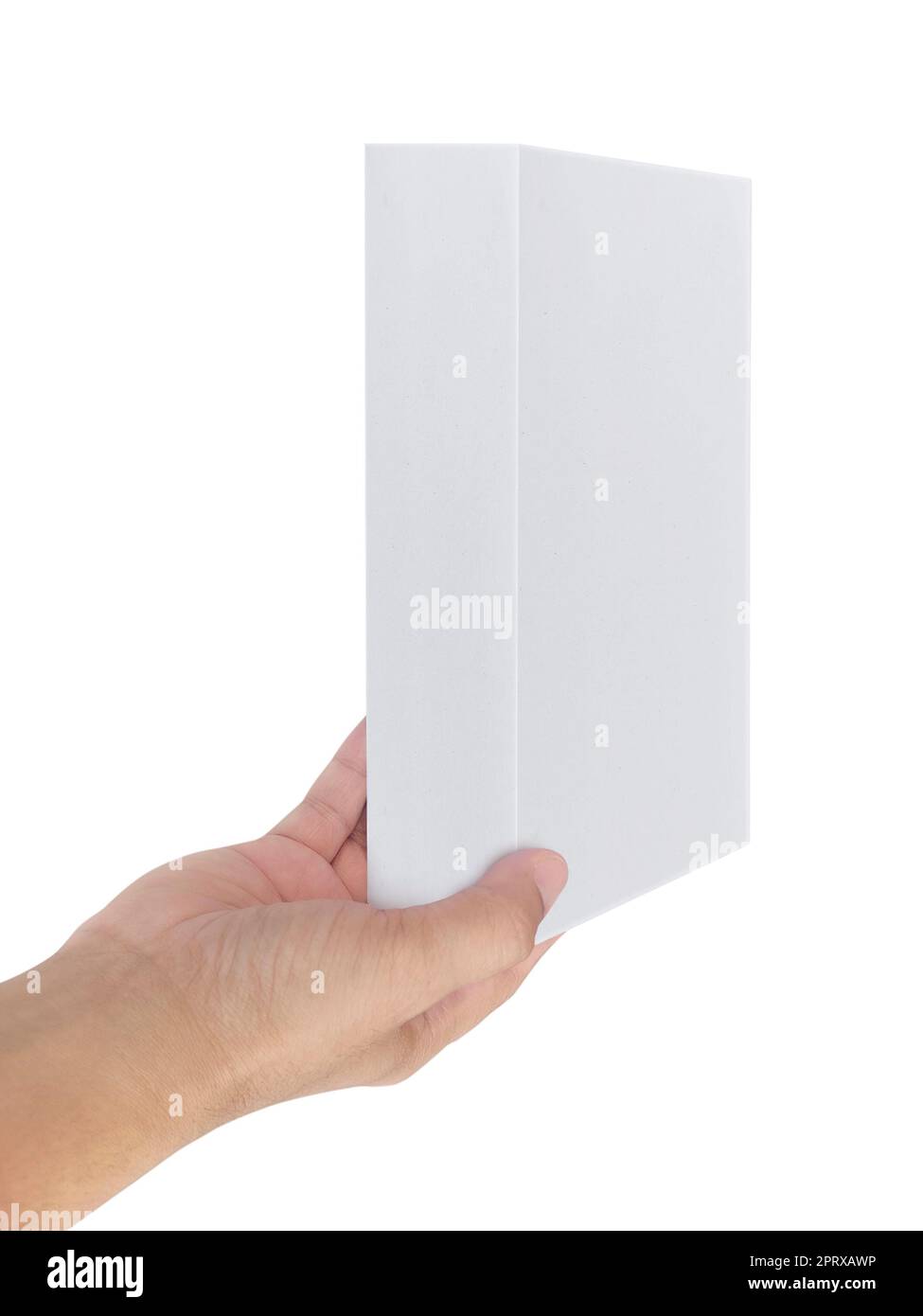 Box in hand on white background isolation Stock Photo - Alamy