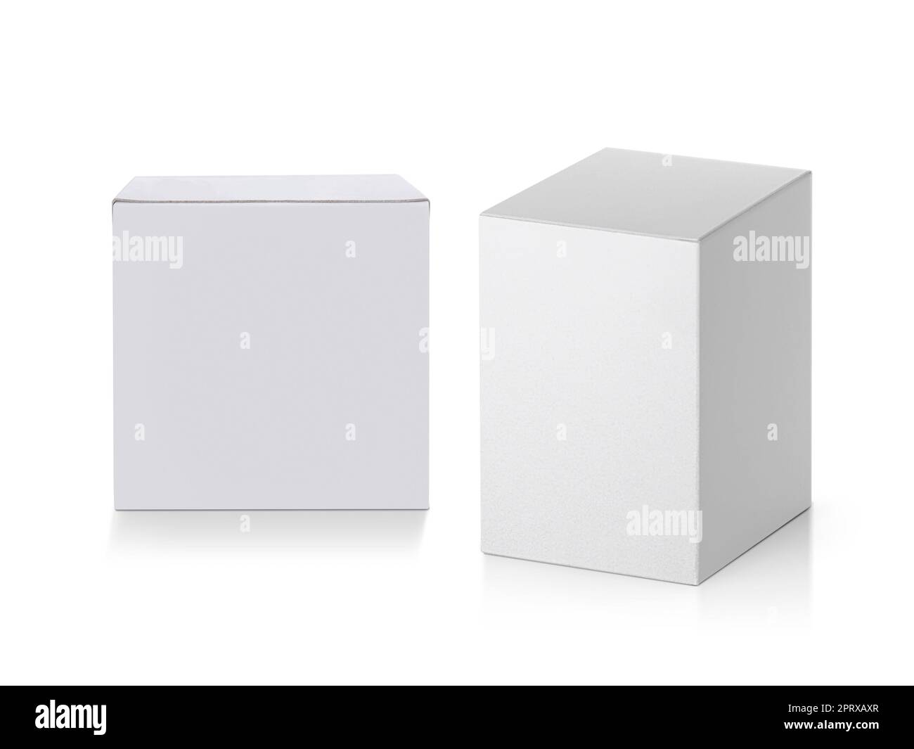 blank packaging white cardboard box isolated on white background ready ...