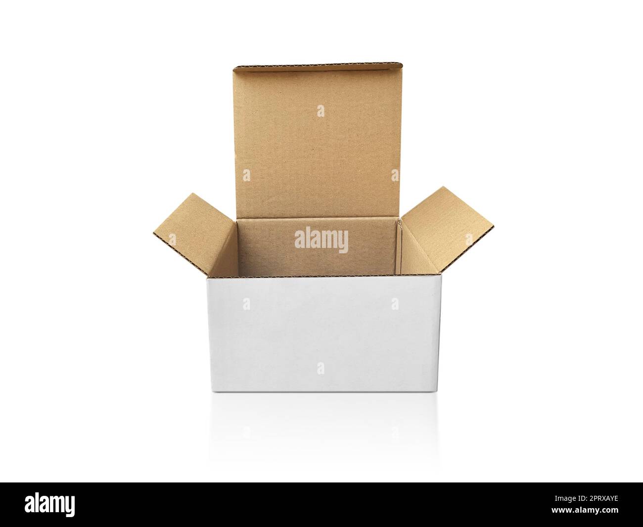 blank packaging boxes - open mockup, isolated on white background Stock ...