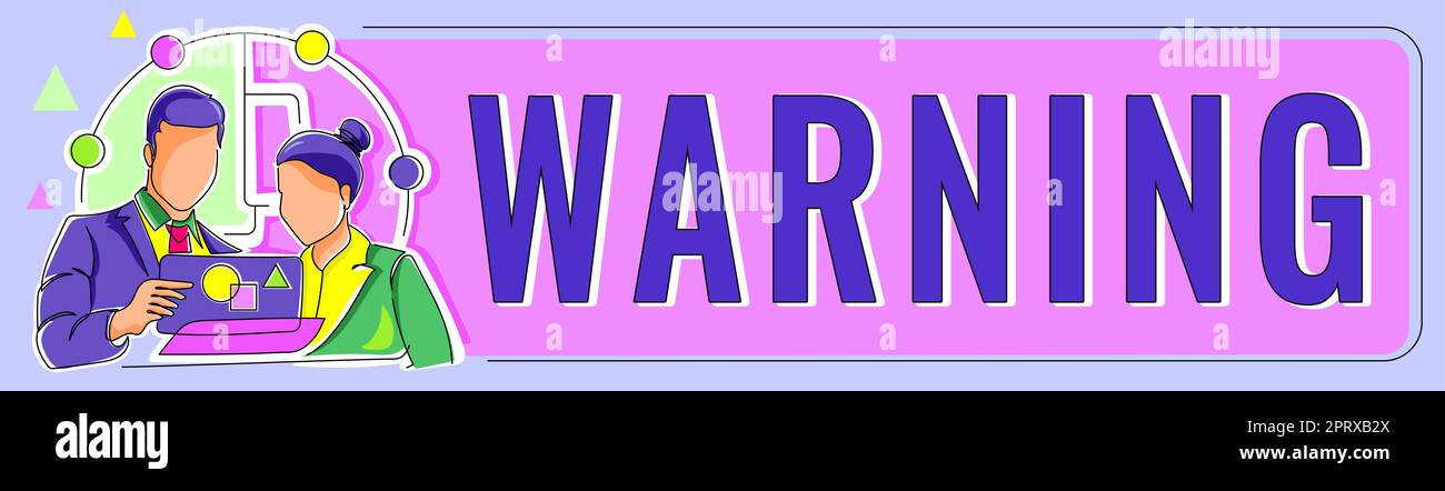 Handwriting Text Warning Business Showcase Statement Or Event That Indicates A Possible Or