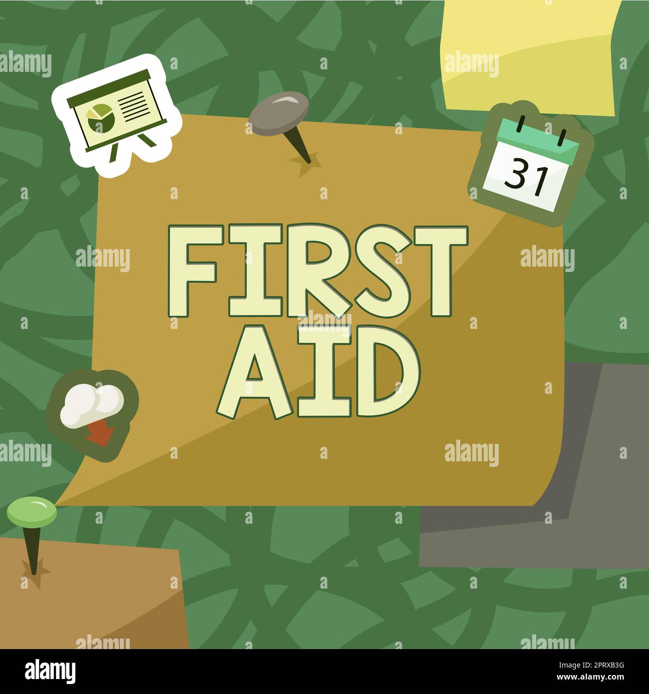 Text sign showing First Aid, Business showcase Practise of healing ...