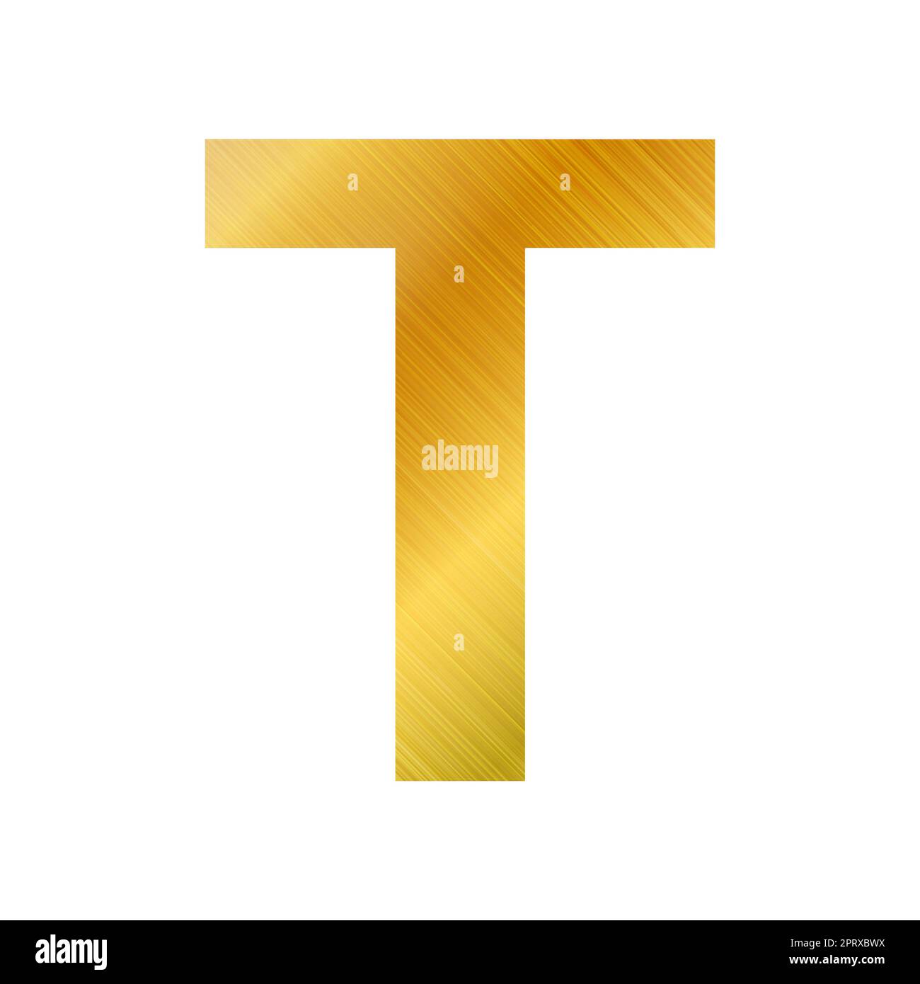 English alphabet, gold texture letter T on white background - Vector ...