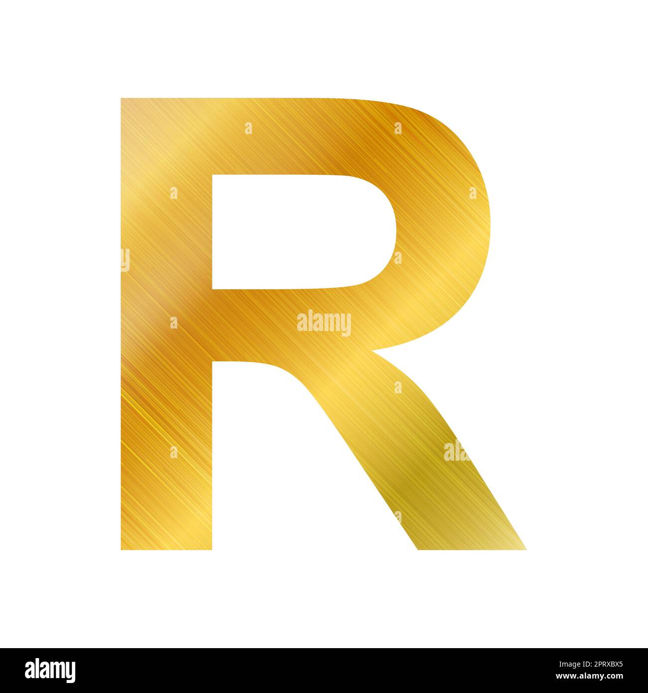 English alphabet, gold texture letter R on white background - Vector ...