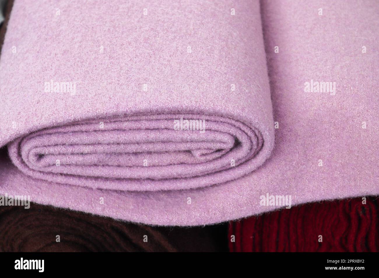 Samples of cloth and fabrics in different colors found at a fabrics ...