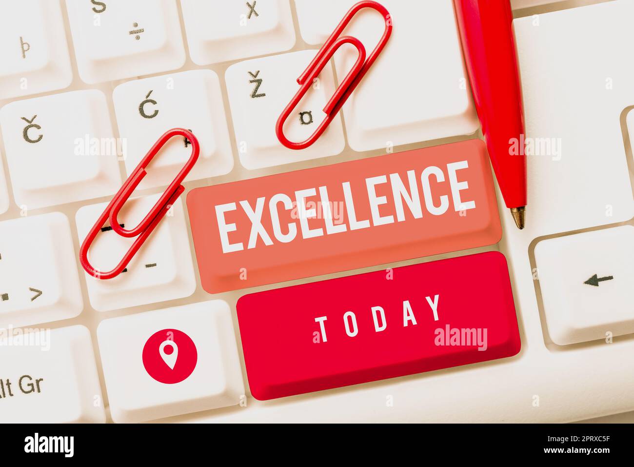 Sign displaying Excellence, Business idea standard of performance of ...