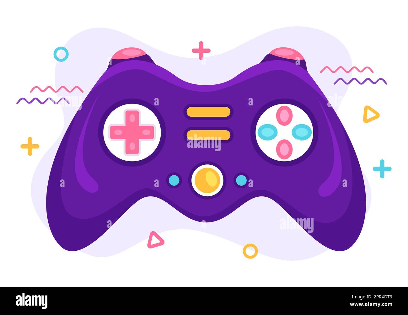 Video Game with Kids Playing Gamepad Controllers Fighting Console on ...