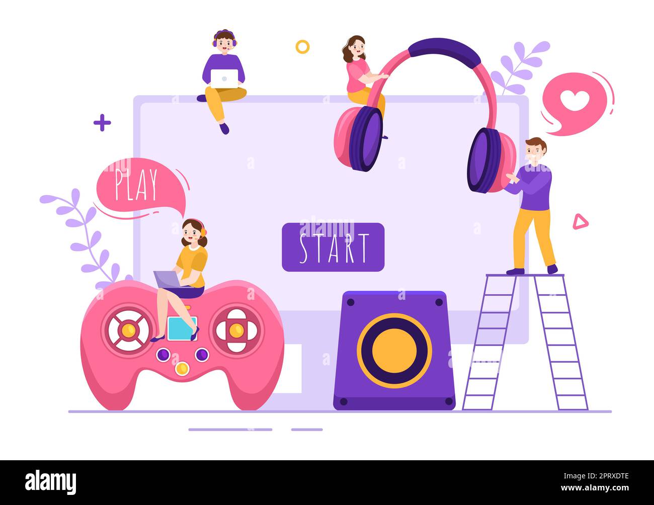 Video Game with Kids Playing Gamepad Controllers Fighting Console on ...