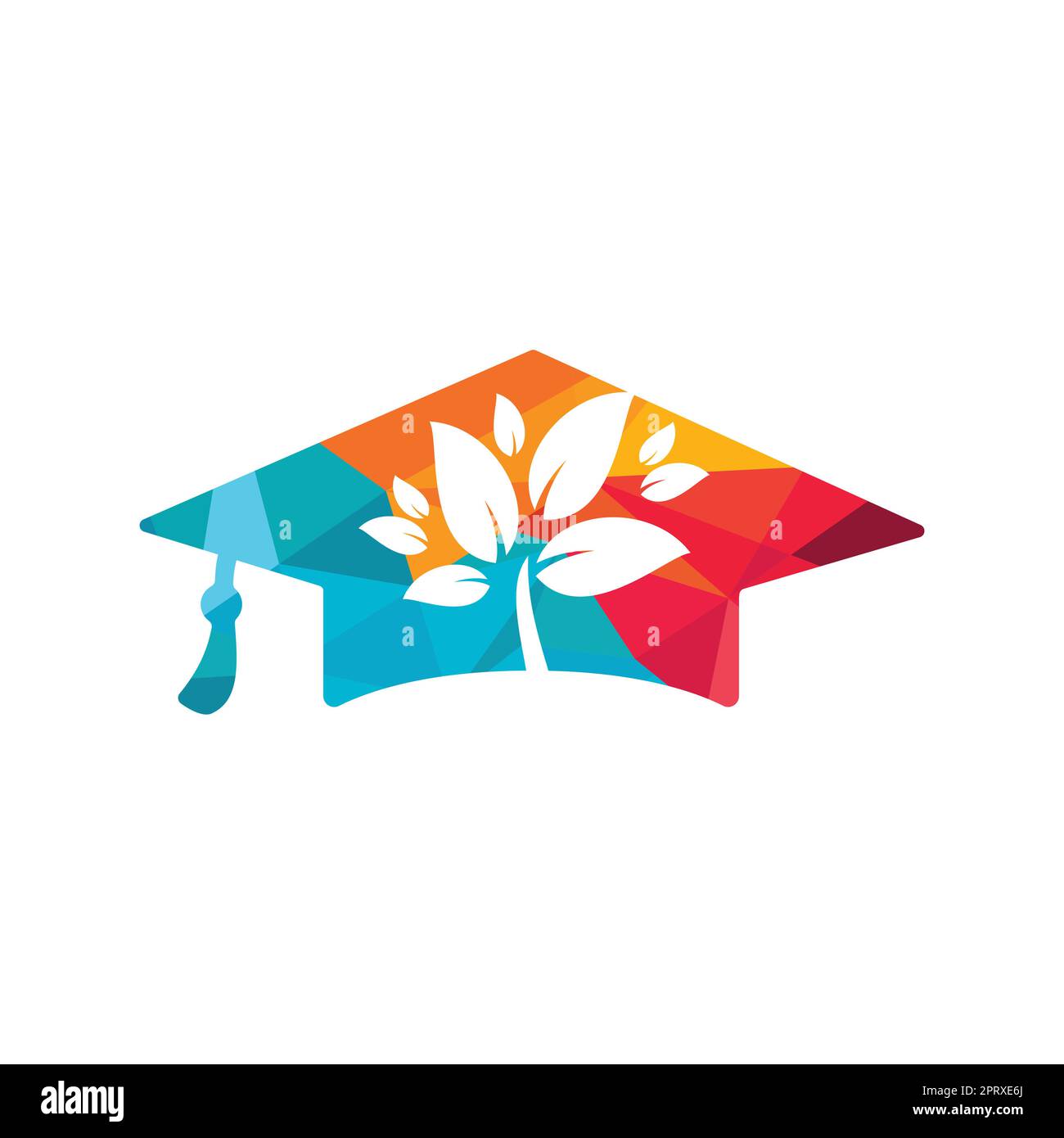 Creative modern nature Education logo design. Graduation cap and tree ...