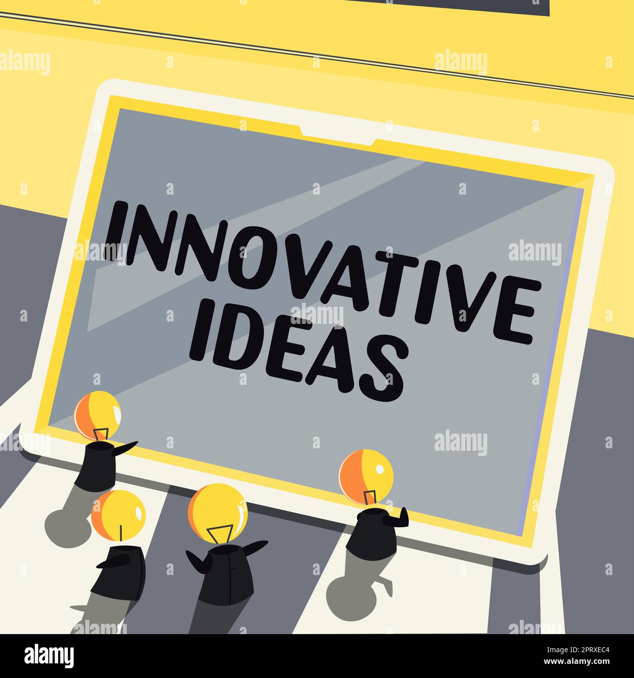 Text caption presenting Innovative Ideas, Business showcase concepts ...