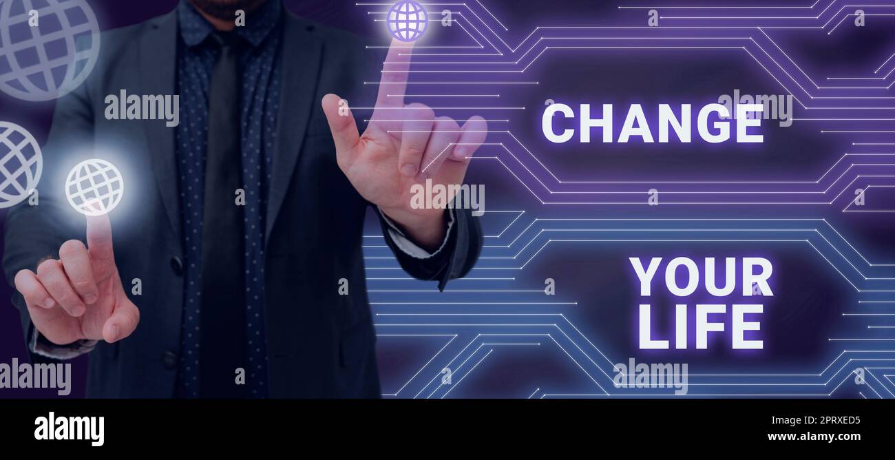 Text showing inspiration Change Your Life, Business concept ...