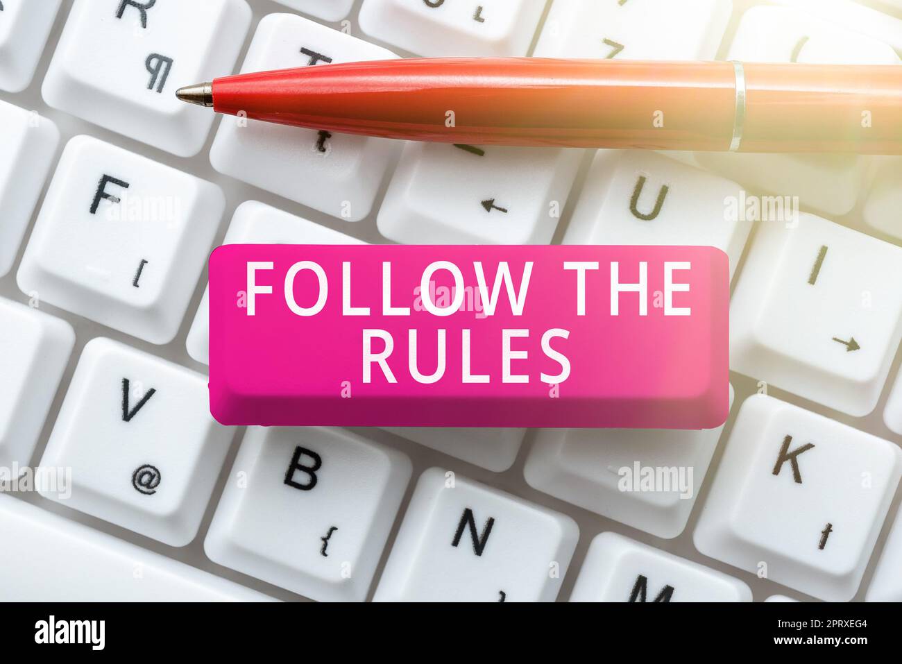 Text showing inspiration Follow The Rules, Conceptual photo learn to ...