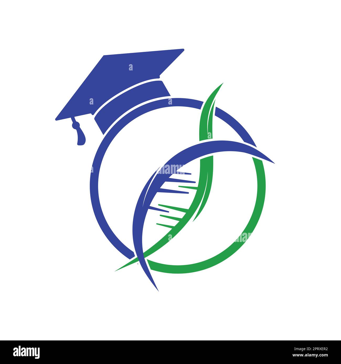 DNA graduation vector logo design. Science school vector logo concept ...
