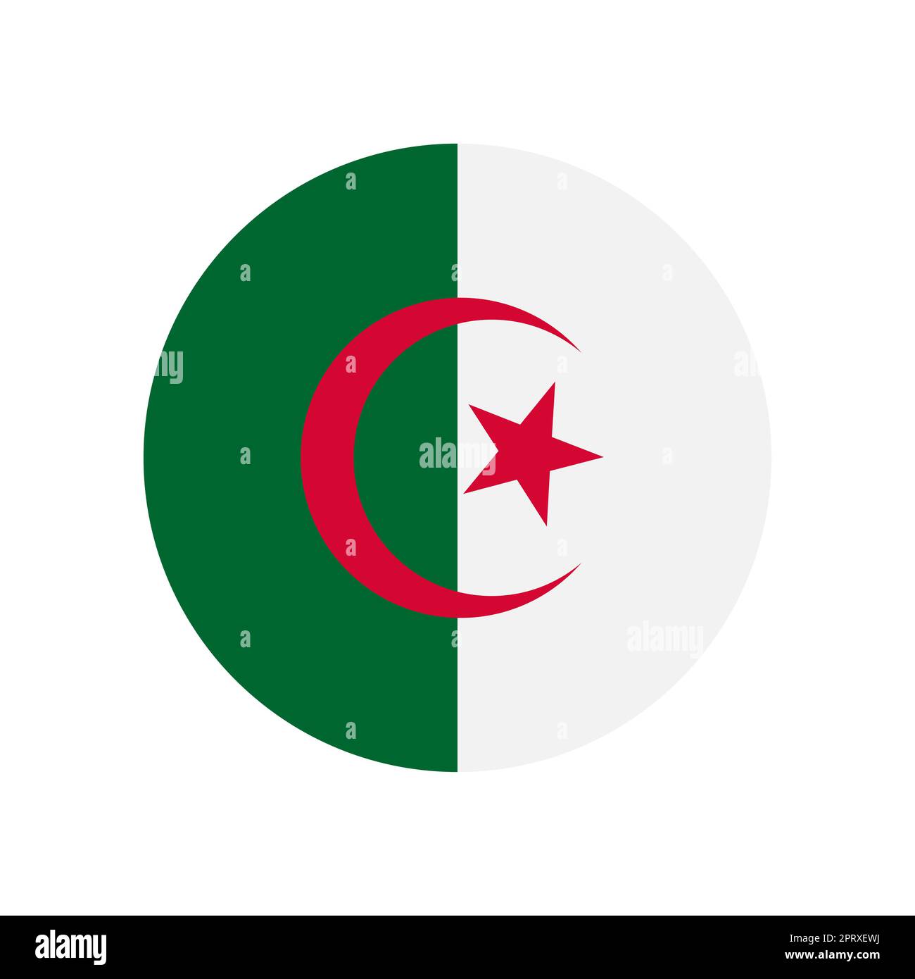 Algeria vector flag circle on white background Stock Vector Image & Art ...