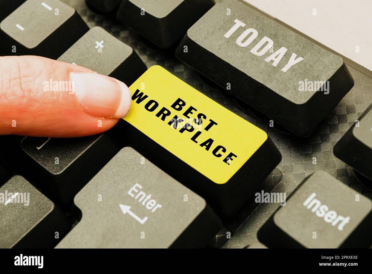 Conceptual caption Best Workplace, Business idea Ideal company to work ...