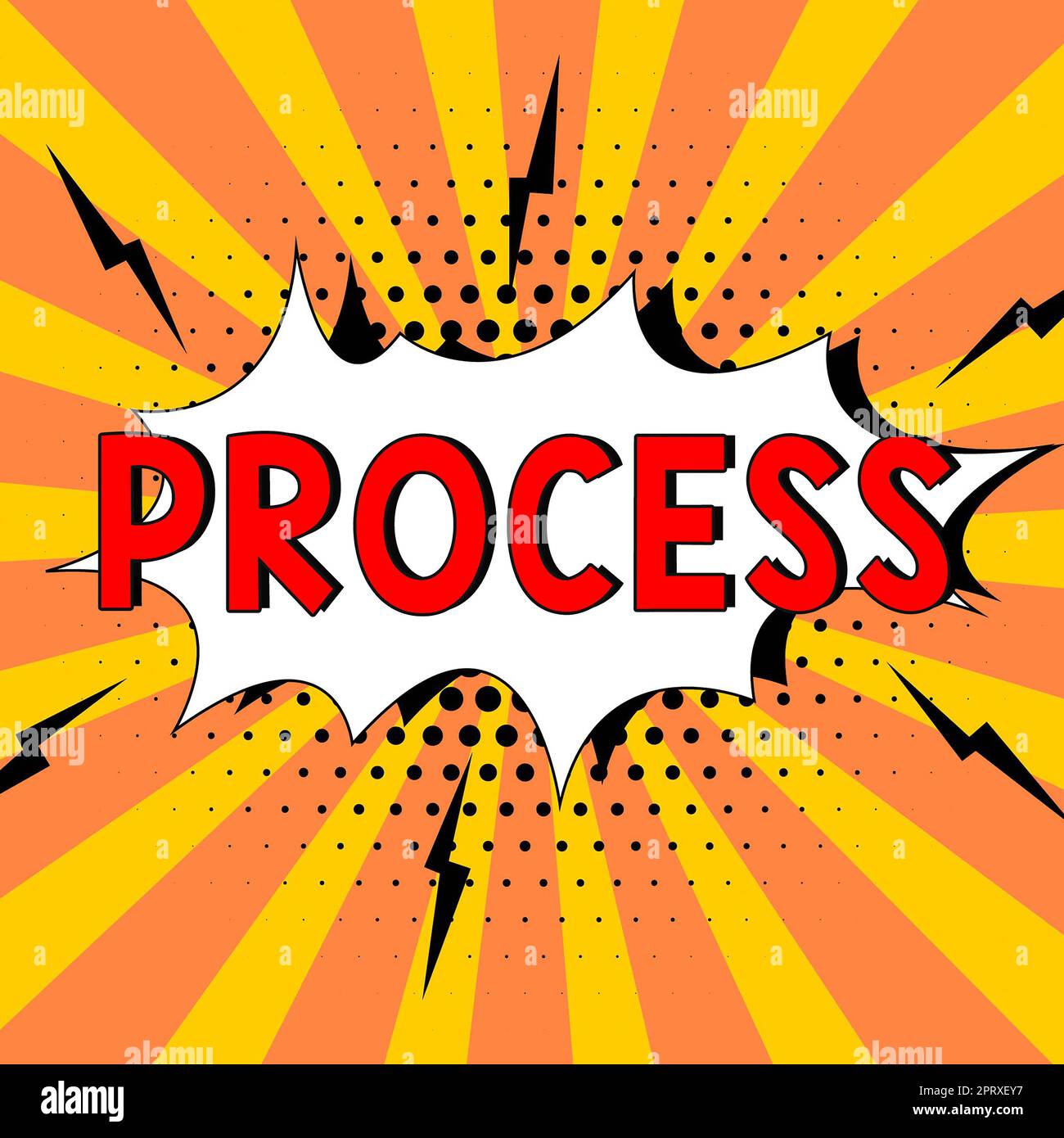 Handwriting text Process, Business concept series of progressive ...