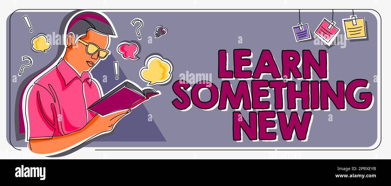 Handwriting text Learn Something New, Business overview Gain acquire ...