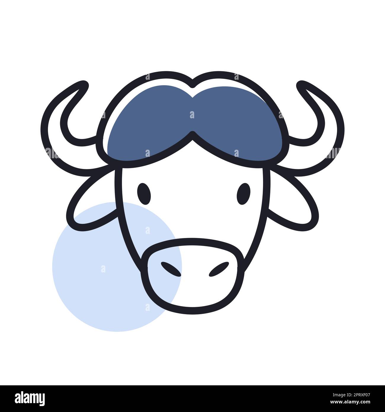 Buffalo bison ox icon. Animal head vector Stock Vector Image & Art - Alamy