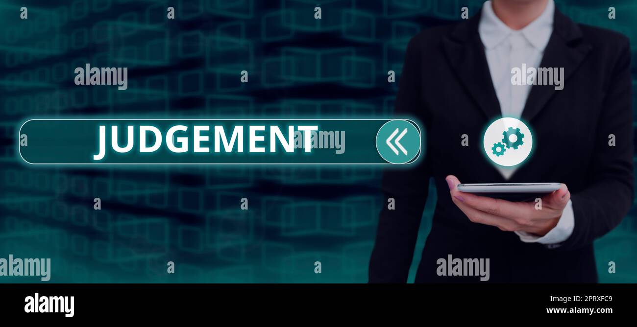 Handwriting text Judgement, Business concept process of forming an ...