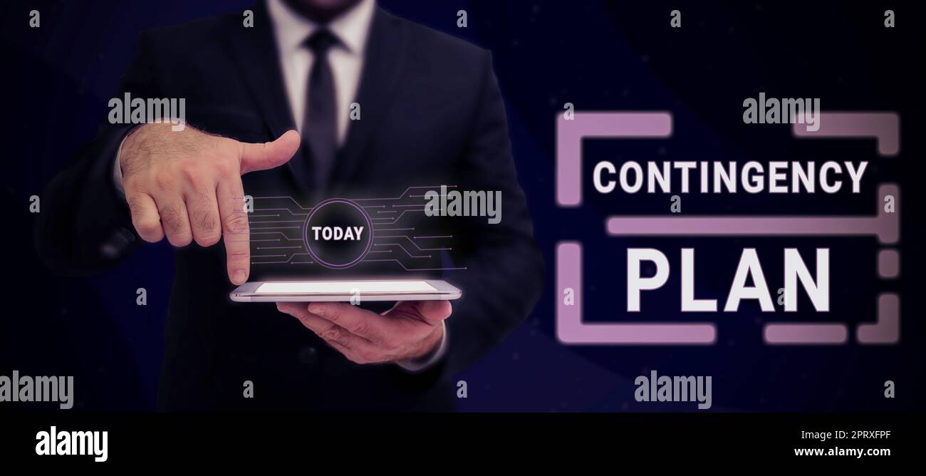 Conceptual caption Contingency Plan, Internet Concept A plan designed ...
