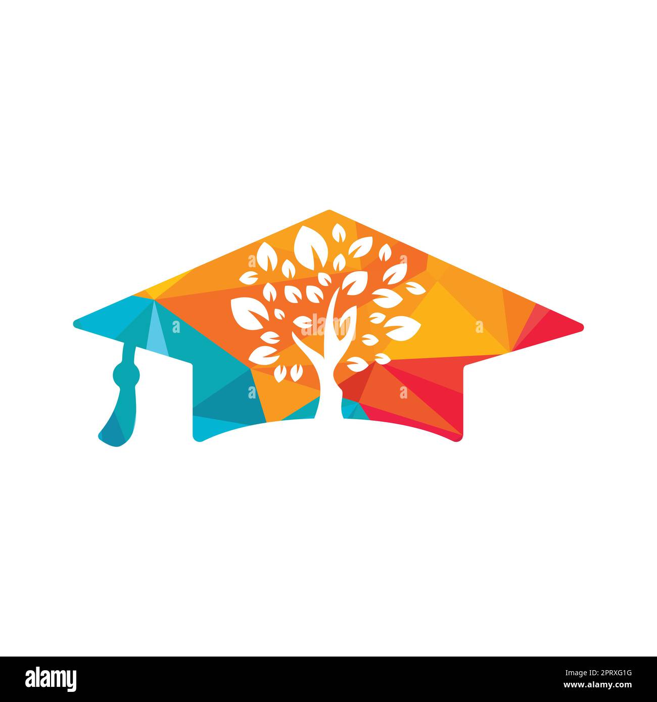Creative modern nature Education logo design. Graduation cap and tree ...
