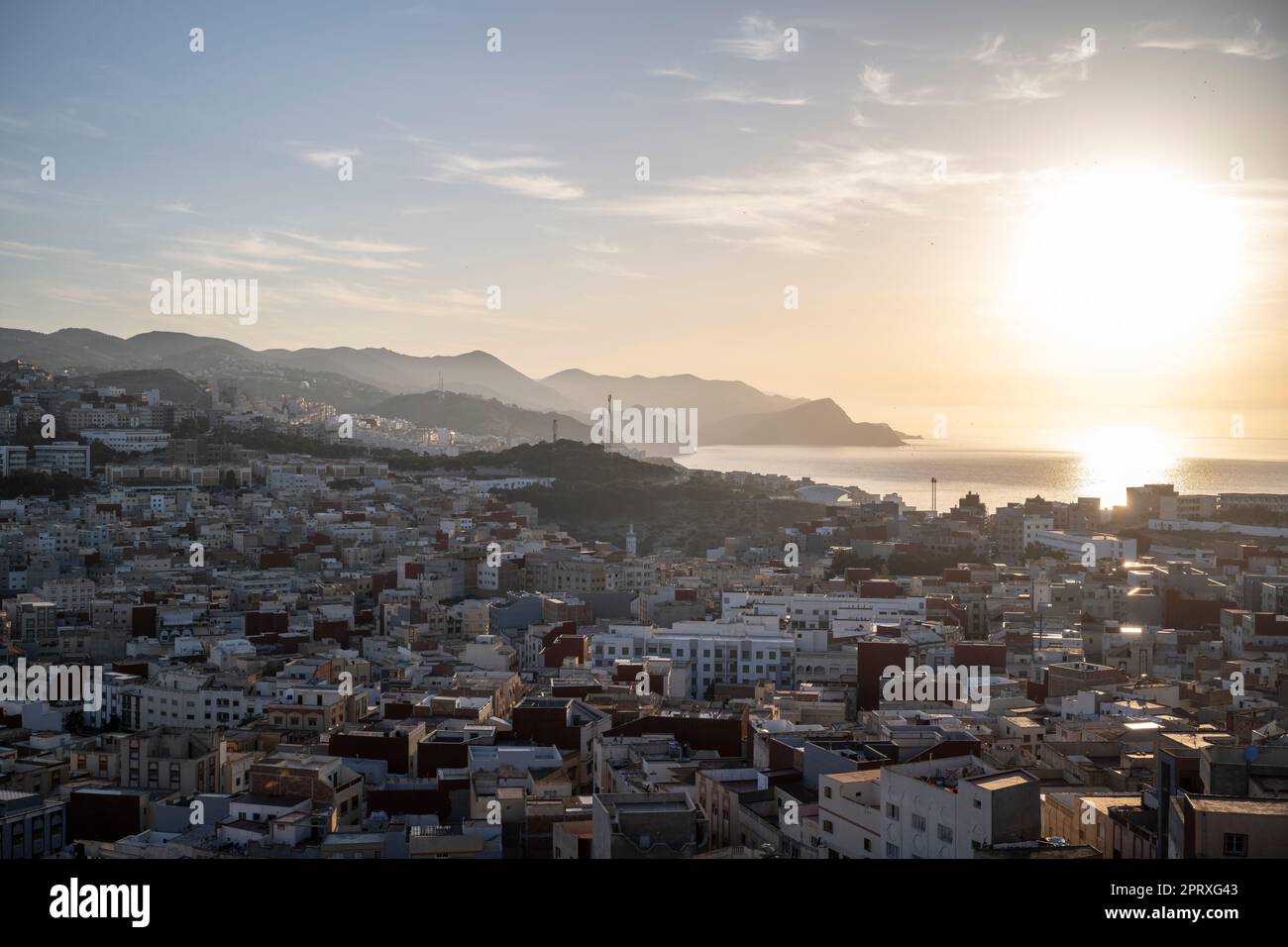 Views of the city of Al Hoceima at sunset Stock Photo - Alamy