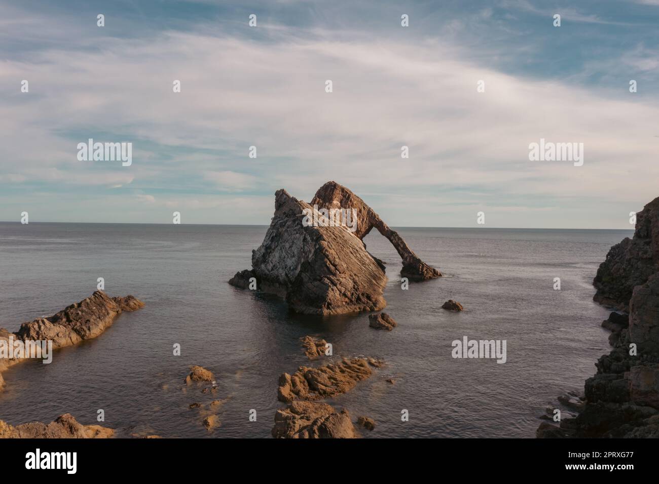 Locally known as the Bow Fiddle Rock, this jagged geological outcrop is ...