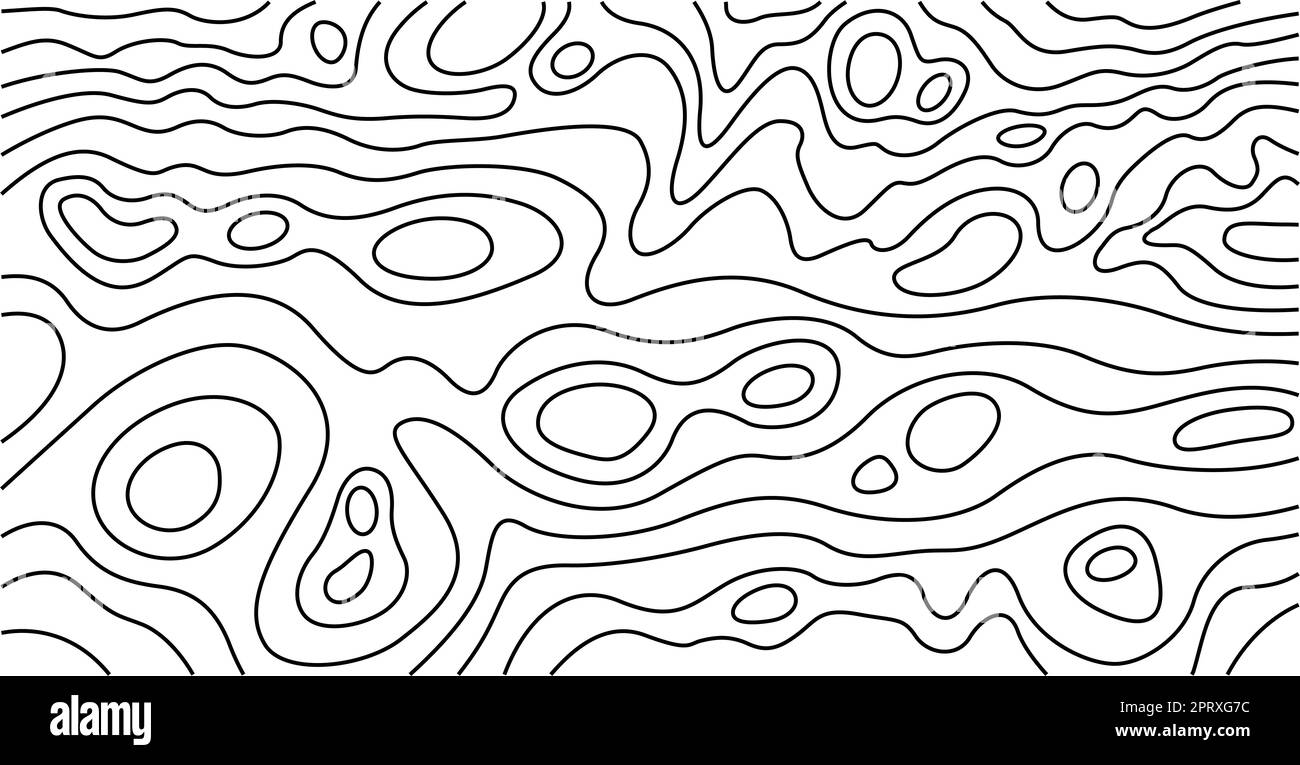 Abstract vector topographic map with isolines on white background Stock ...