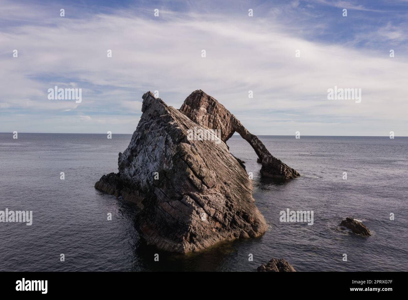 Locally known as the Bow Fiddle Rock, this jagged geological outcrop is ...