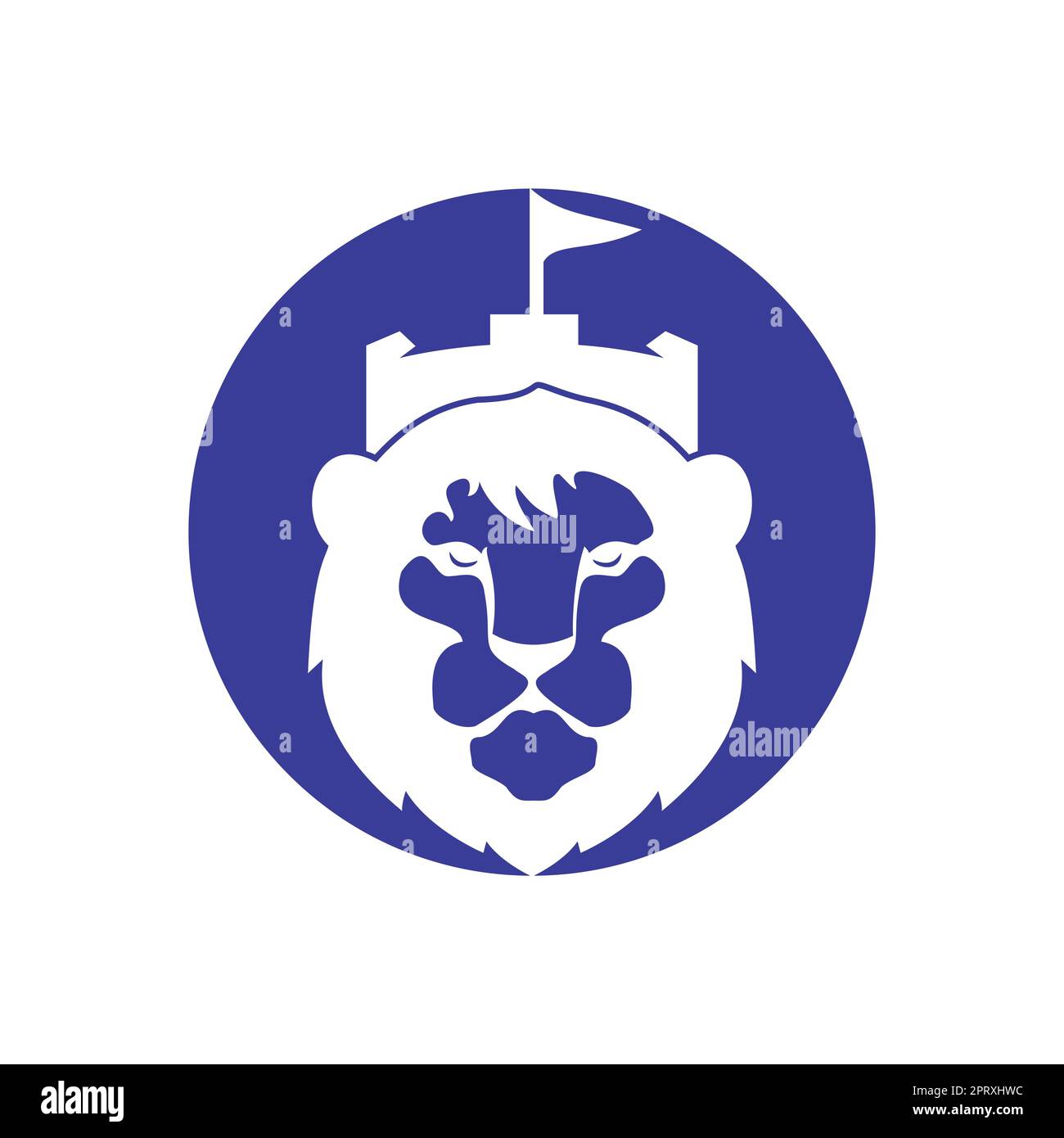 Lion fort vector logo design template. King castle logo concept Stock ...