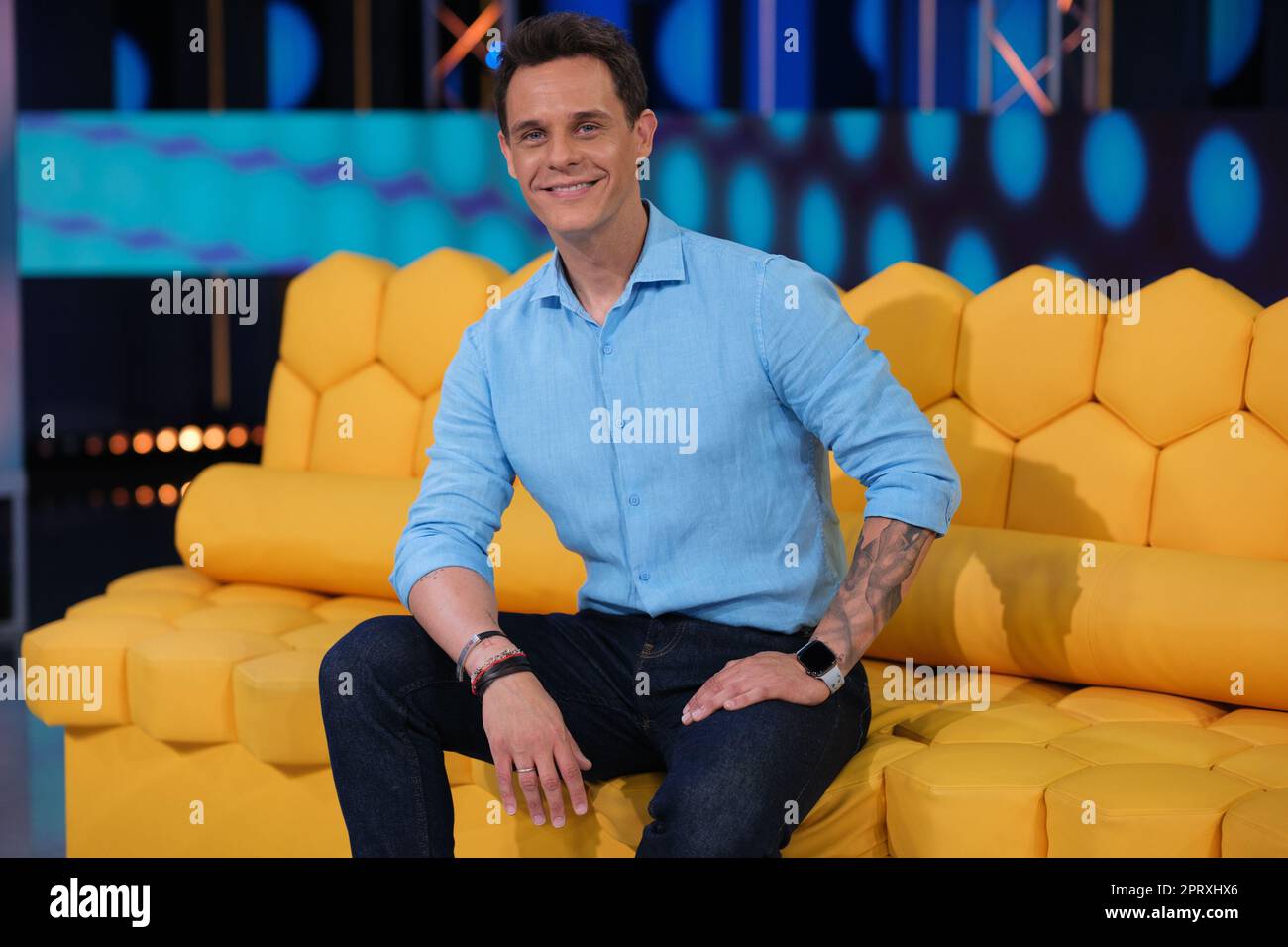 Madrid, Spain. 27th Apr, 2023. The presenter Christian Galvez during ...