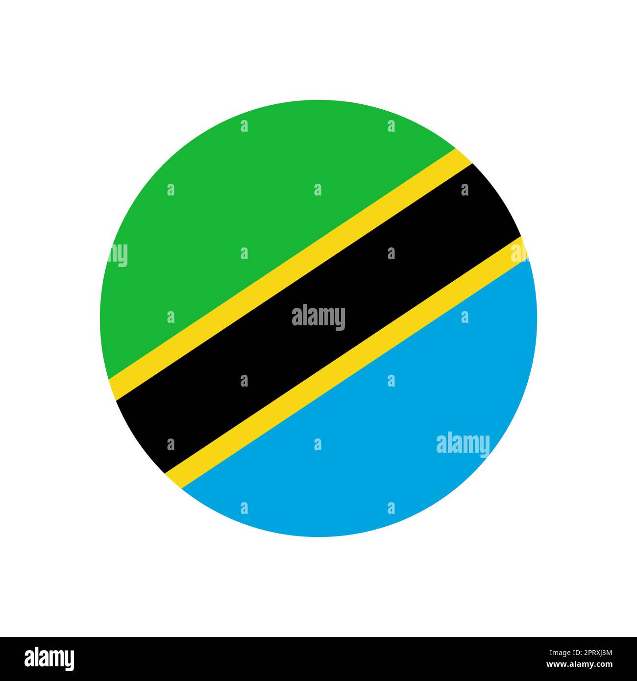 Tanzania vector flag circle on white background Stock Vector Image ...