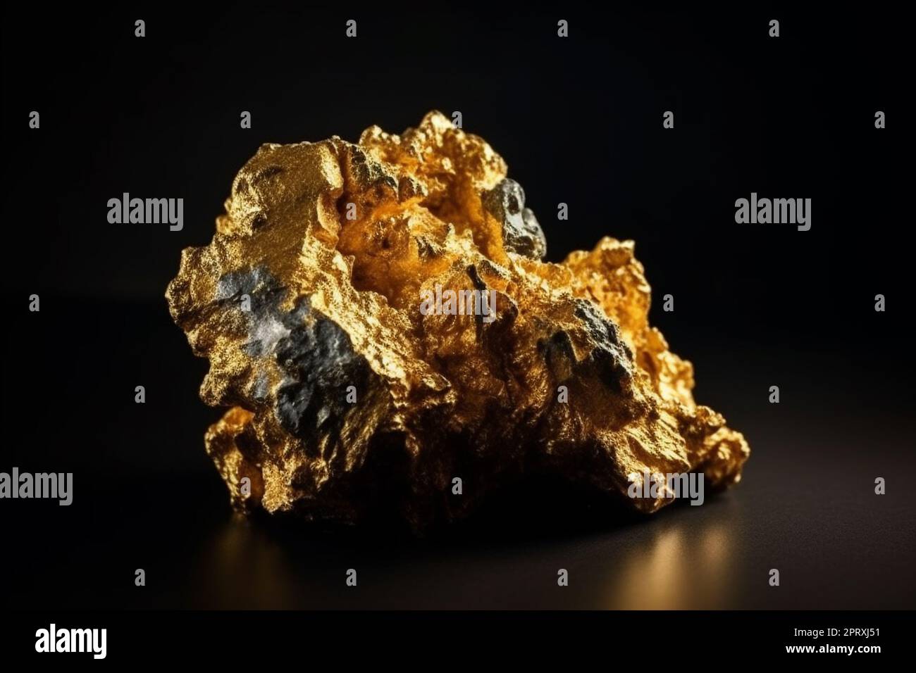 Gold Nugget, large and with a rough rocky look Stock Photo - Alamy