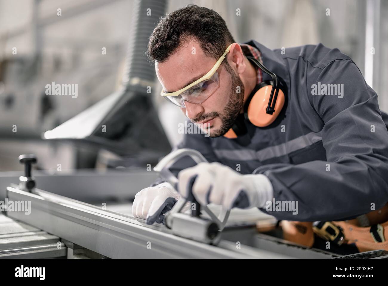 Wood turners measure and calculate the right size of workpiece ...