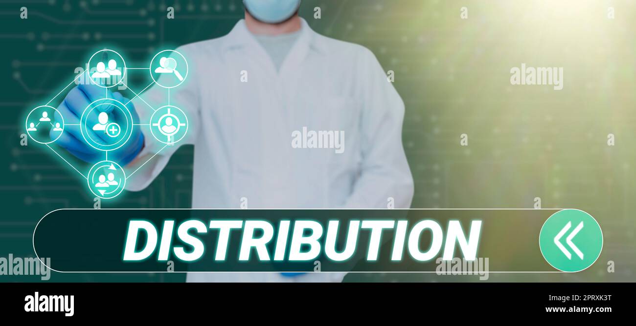 Hand writing sign Distribution, Internet Concept the behavior of ...