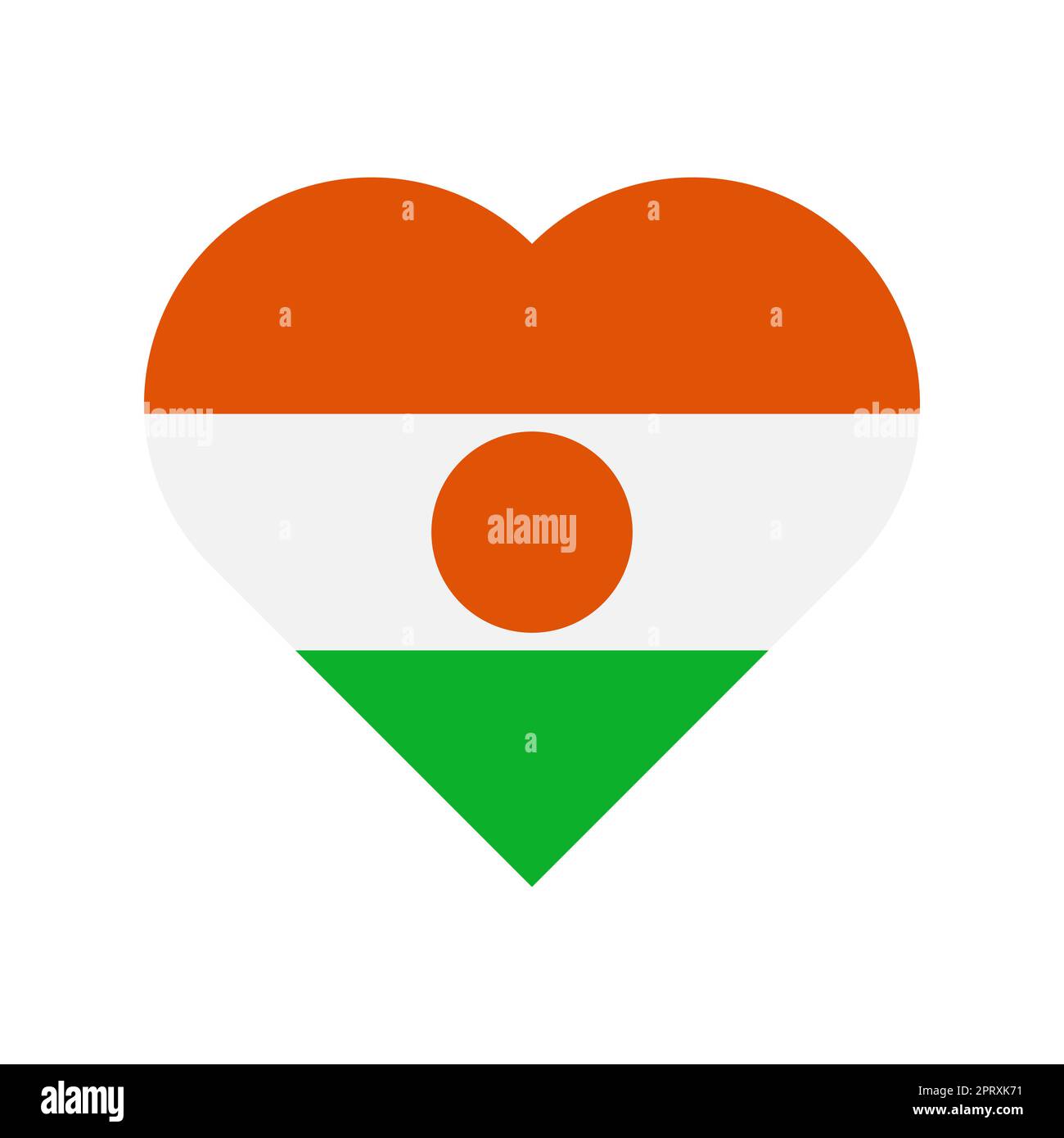 Niger vector flag heart on white background Stock Vector Image & Art ...