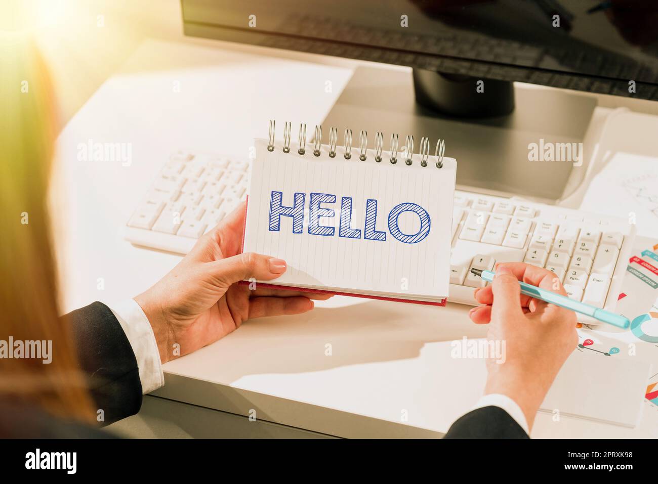 Sign displaying Hello, Internet Concept alteration of hallo which was ...